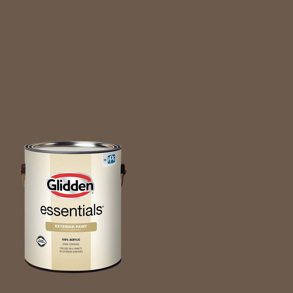 Glidden Essentials 1-gal. PPG1077-7 Coffee House Semi-Gloss Exterior ...