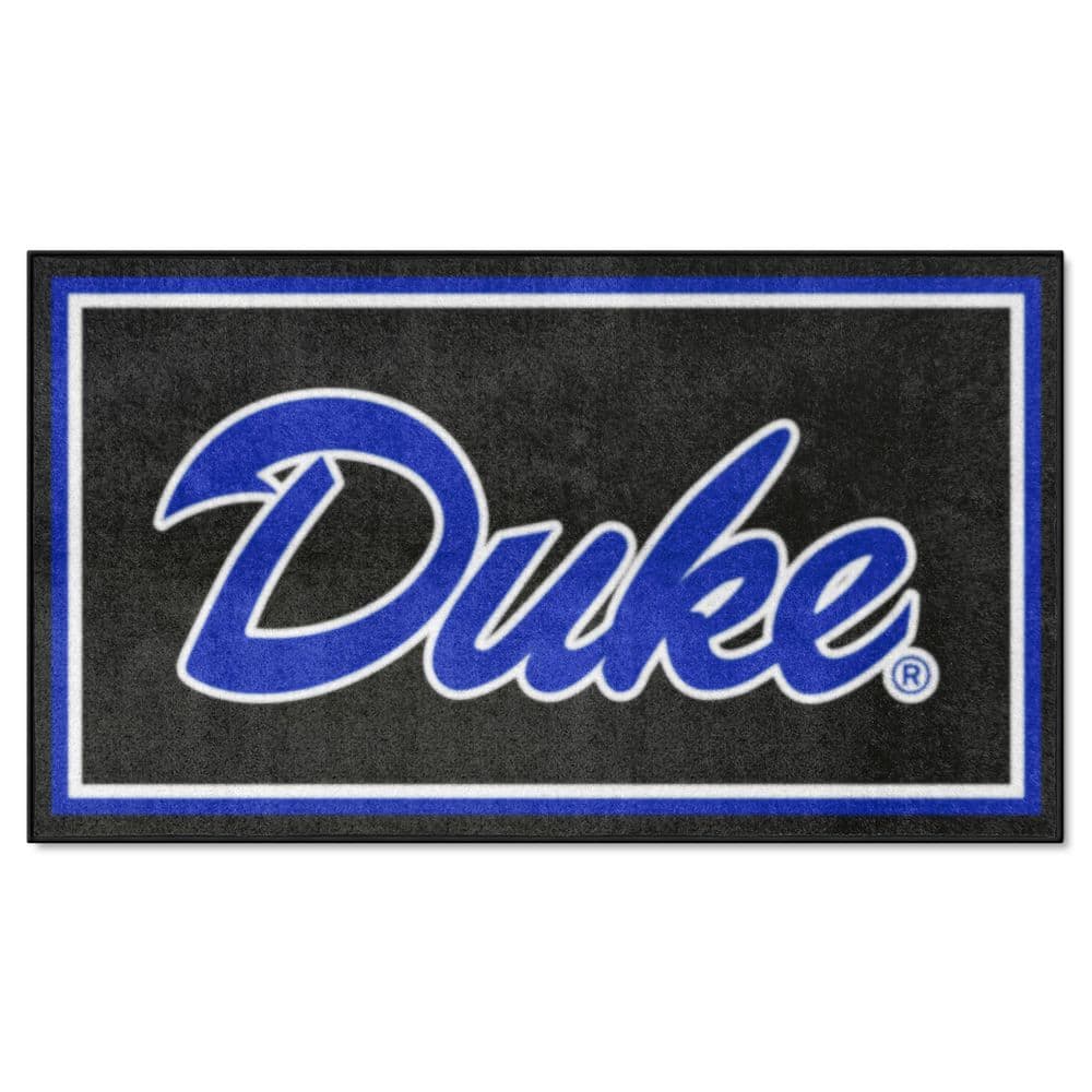 FANMATS Duke Blue Devils Black 3 ft. x 5 ft. Plush Area Rug 35658 - The ...