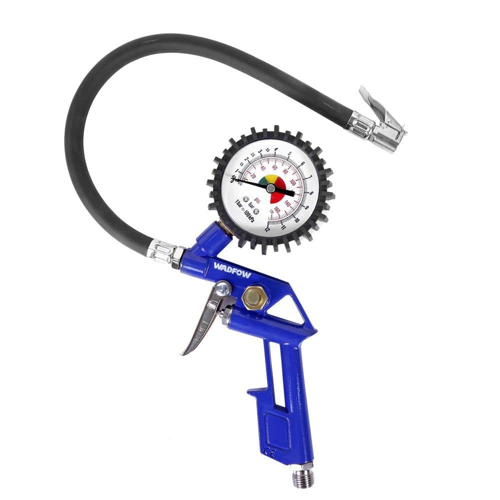 WADFOW Auto Tire Inflator/Deflator Air Pressure Gauge: Rubber Hose, 2-1 ...