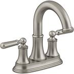 KOHLER Rubicon 4 in. Centerset 2-Handle Bathroom Faucet in Vibrant Brushed Nickel-K-R76215-4D-BN ...