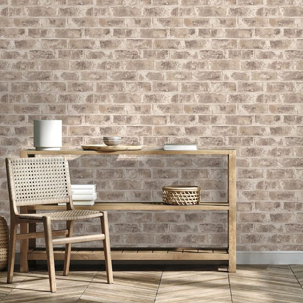 Fine Decor White Warrick Taupe Brick Wallpaper Sample FD43472SAM - The ...