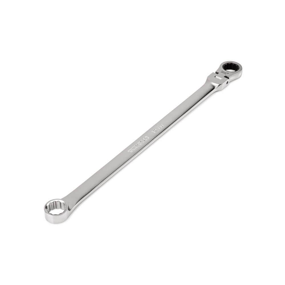 TEKTON 19 mm Long Fixed/Flex Head 12-Point Ratcheting Box End Wrench ...