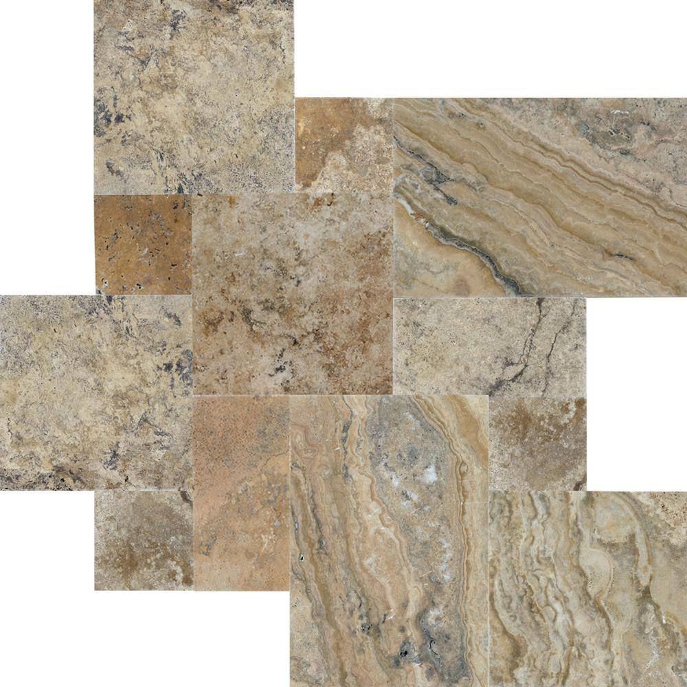 Reviews for MSI Porcini Gold 10-Piece Tumbled Travertine Paver Tile Kit ...