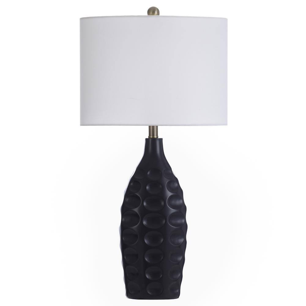 StyleCraft Banbury 29 in. Black Dimpled Moulded Table Lamp L330824DS ...