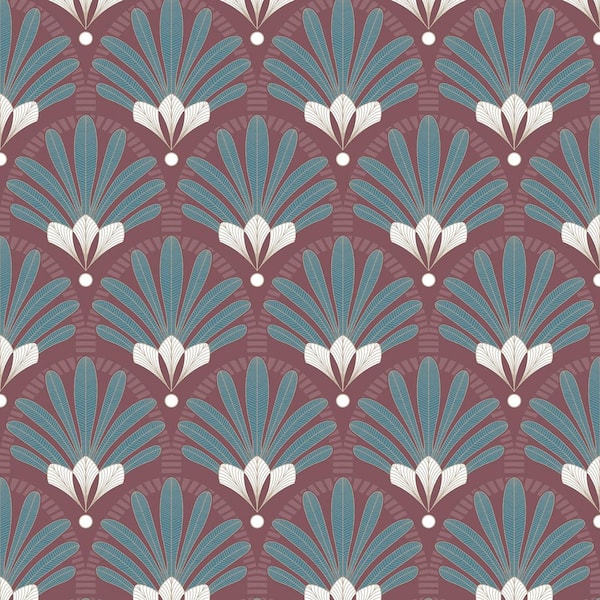 Veer Decor Art Deco Red Wallpaper VREL10-335 - The Home Depot