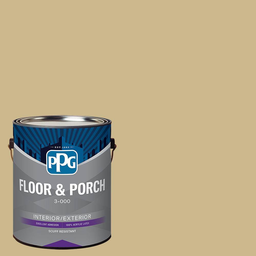 PPG 1 gal. PPG12-20 Canvas Satchel Satin Interior/Exterior Floor and ...