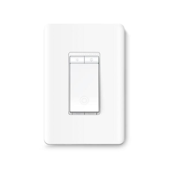 Smart Wi-Fi Light Switch with Dimmer, White S500D - The Home Depot