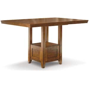 Signature DESIGN BY ASHLEY Haddigan Brown Wood 42 in. Pedestal Dining ...