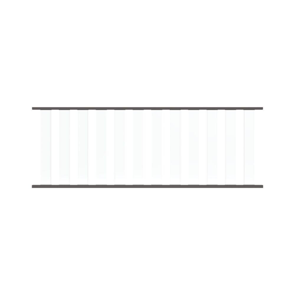 RDI Avalon 8 ft. Aluminum Glass Railing Kit Level in Aged Bronze ...