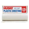 Husky 10 ft. x 100 ft. Clear 2 mil. Plastic Sheeting RS210-100C - The ...