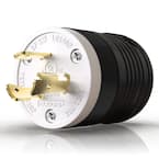 GE 15-Amp 125-Volt Heavy Duty Polarized Plug with Metal Cord Clamp ...