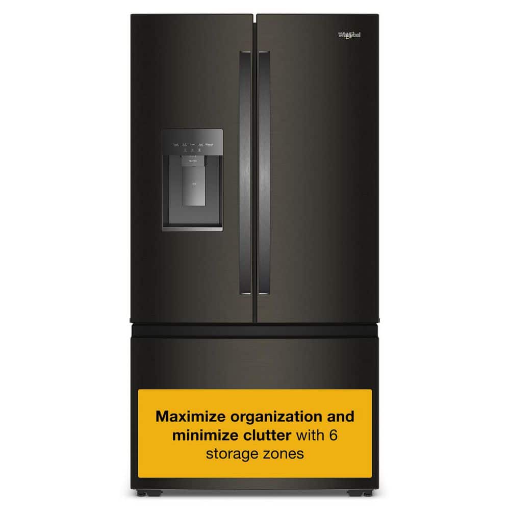 Whirlpool 36 in. 23 cu. ft. Counter Depth French Door Refrigerator in ...