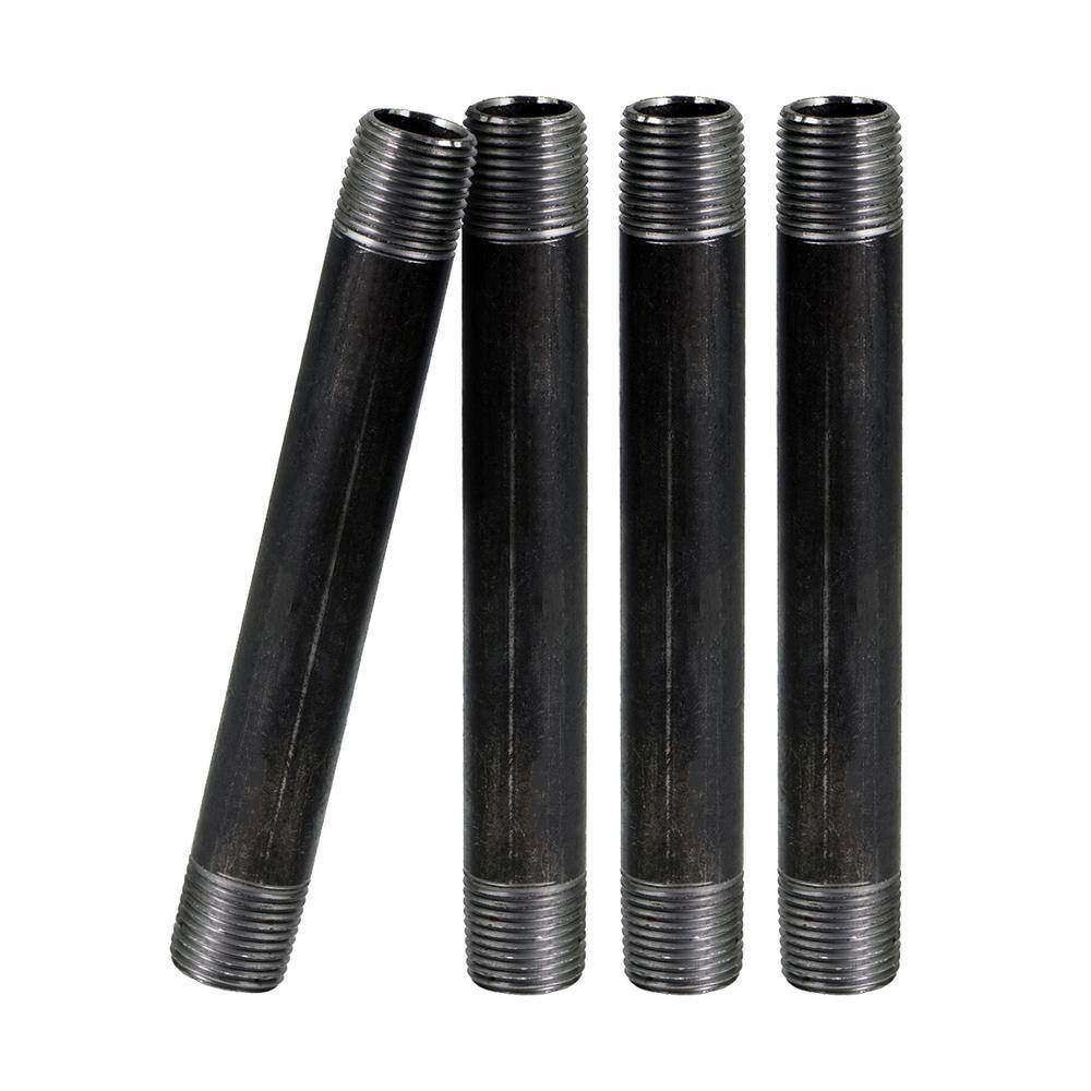 The Plumber s Choice Black Steel Pipe 1 In X 10 In Nipple Fitting