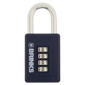Brinks 1-3/16 in. (30 mm) Resettable Solid Brass Combination Padlock ...