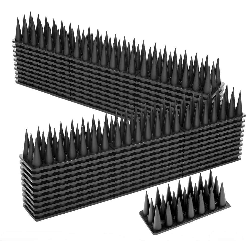 Phewnyzo 9 ft. x 1.42 in. Plastic Bird Spikes, Outside Animal Defender ...