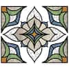 InHome Blue Alden Stained Glass Decal (Set of 2) TNH2415 - The Home Depot
