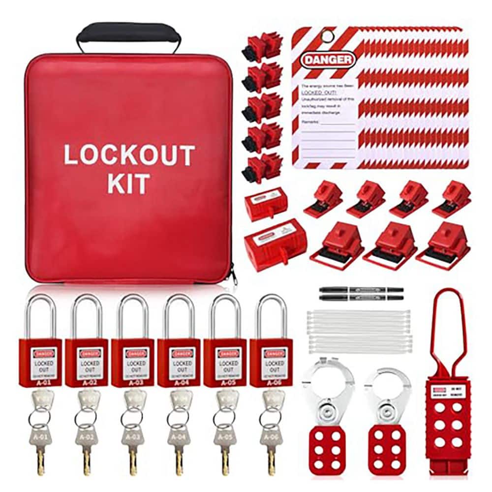 Vrbgify Electrical Lockout Tagout Kit OSHA Compliant Industrial Safety ...