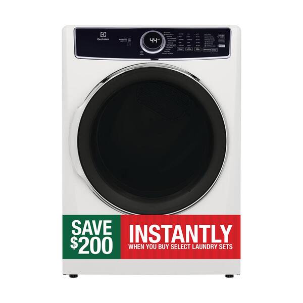 Electrolux 27 in. W 8 cu. ft. Front Load Electric Dryer with Perfect ...