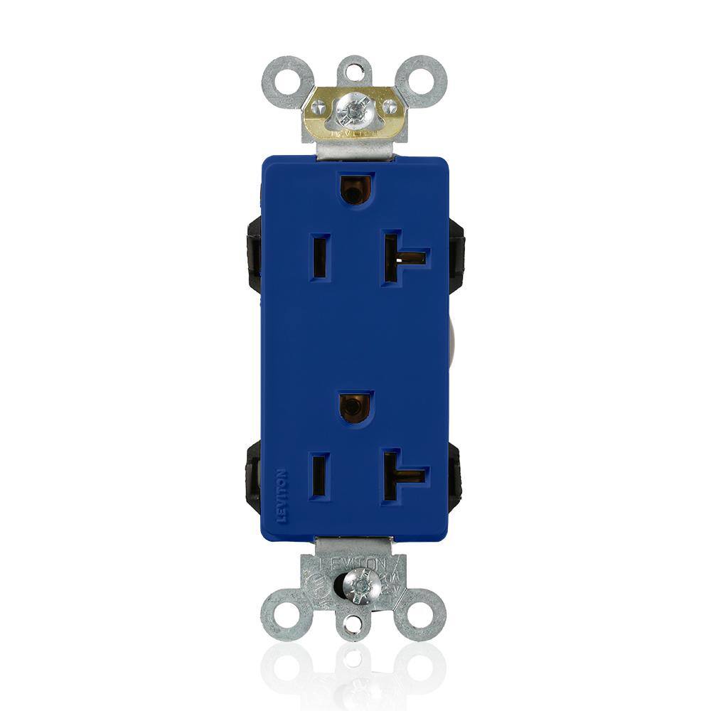 Leviton Decora Plus 20 Amp 125 V Lev-Lok Modular Duplex Outlet ...