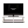Furinno Just No Tools 42 in. White Particle Board TV Stand Fits TVs Up ...