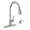Delta Capertee Single-Handle Pull Down Sprayer Kitchen Faucet with ...