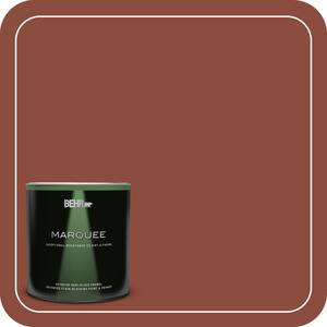 BEHR PREMIUM PLUS 8 oz. #QE-14 Spiced Red Semi-Gloss Interior/Exterior ...