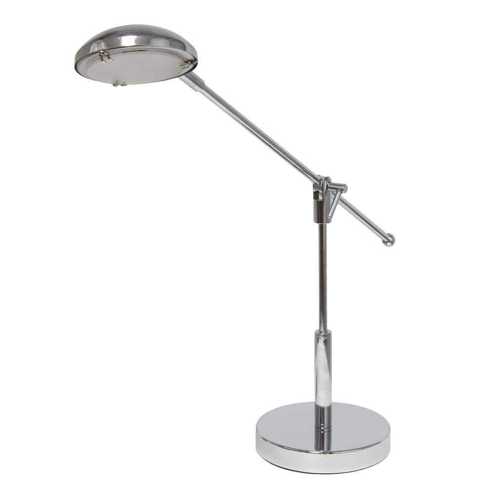 Creekwood home Sleek Essentials 21 in. Modern Chrome Gray Pivot Arm LED ...