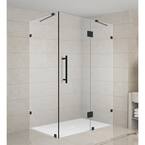 Aston Aquadica 30 in. x 72 in. Frameless Corner Hinged Shower Door in Matte Black SEN988-MB-30 ...