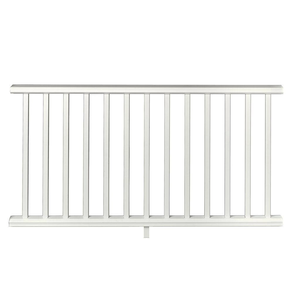 Veranda Regency 6 ft. x 3 ft. White Composite Capped Rail Kit ...