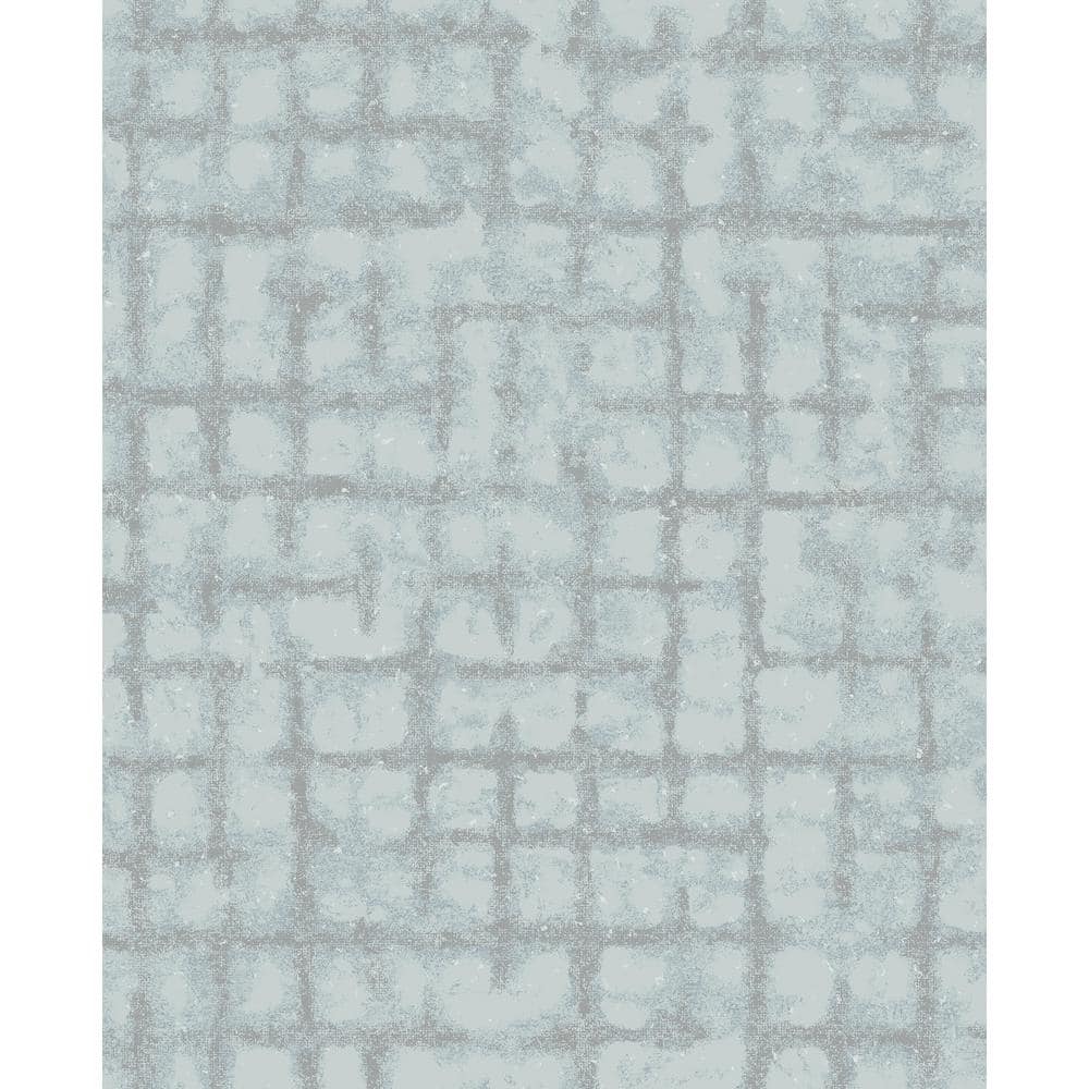 SCOTT LIVING Shea Sky Blue Distressed Geometric Sky Blue Wallpaper ...