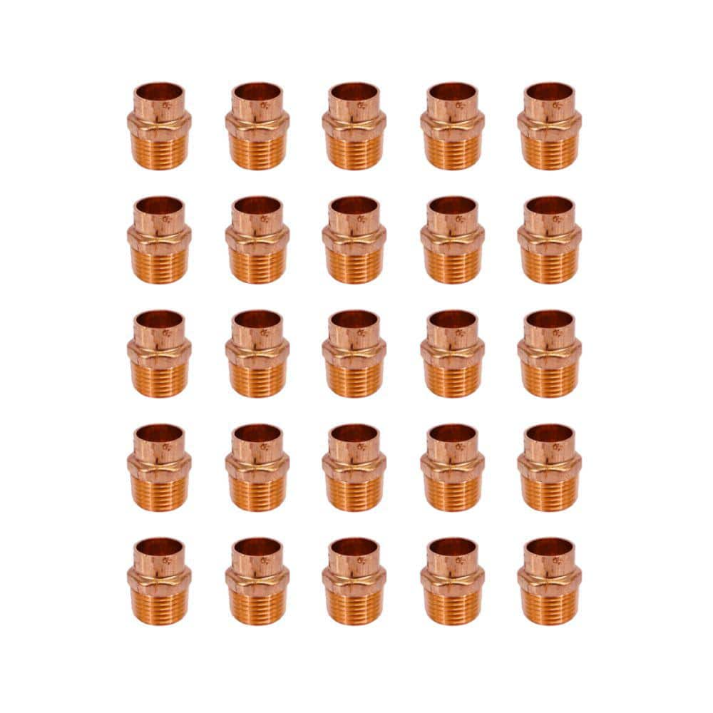 CMI inc 3/4 in. Copper Cup x MIP Male Adapter (25-Pack) 330294 - The ...