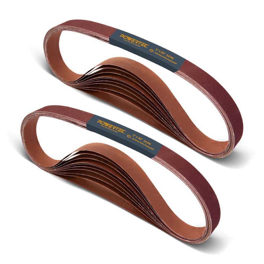 ‎POWERTEC 1 in. x 30 in. 60/80/120/180/240/400-Grits Aluminum Oxide ...