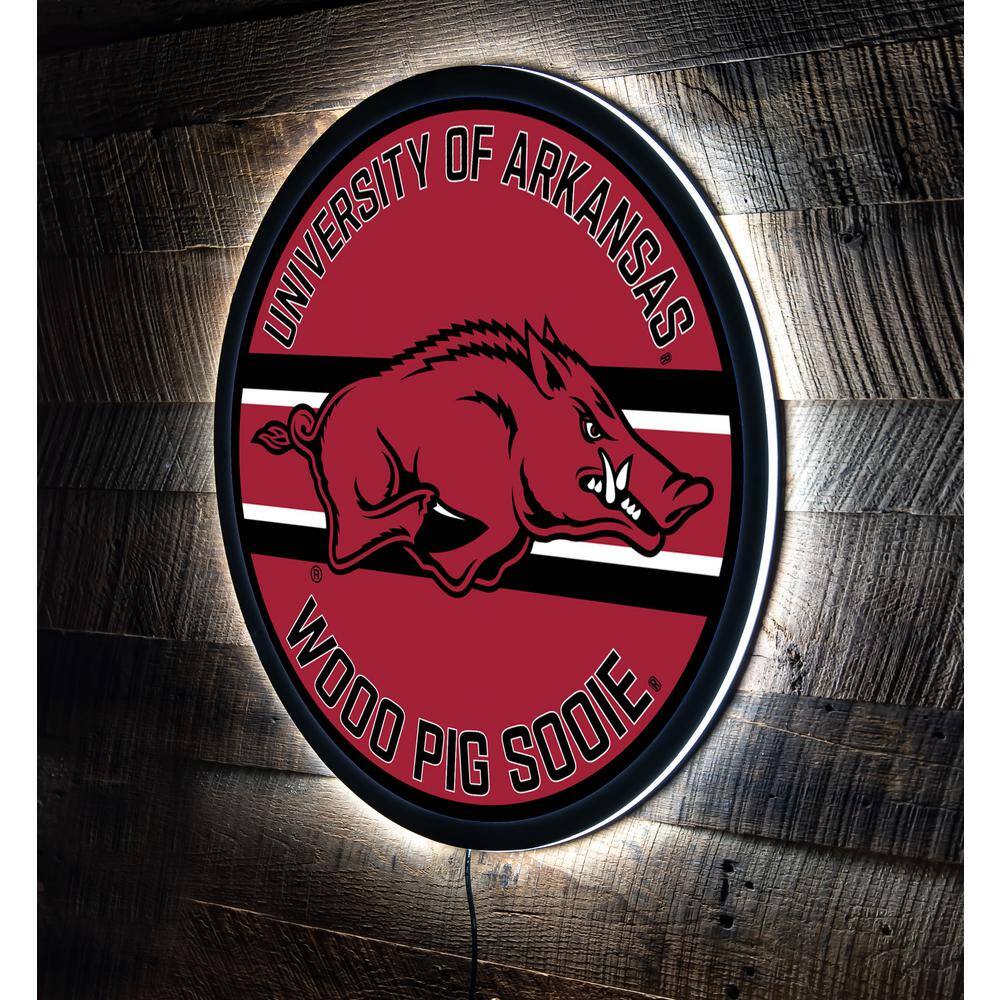 Evergreen University of Arkansas 15 in. Round Plug-in LED Lighted Sign ...