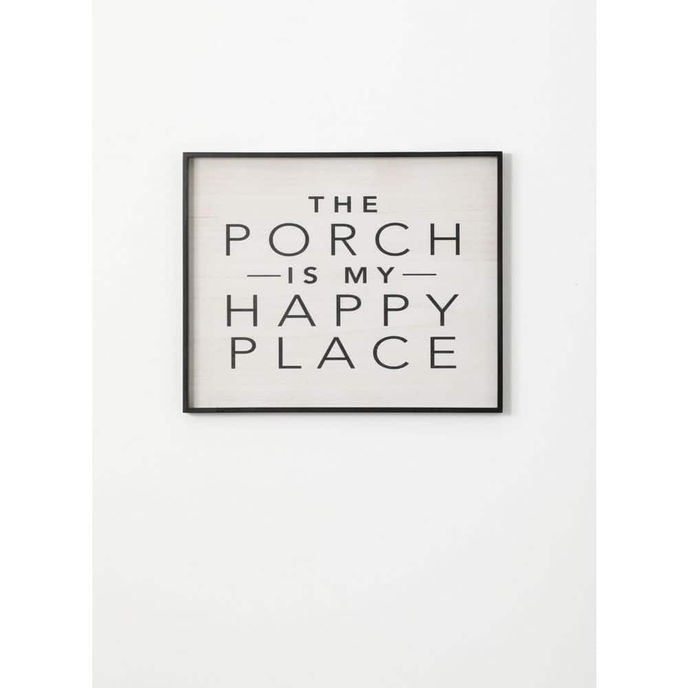 SULLIVANS 22" x 18" Porch is My Happy Place Wooden Decorative Sign Wall ...