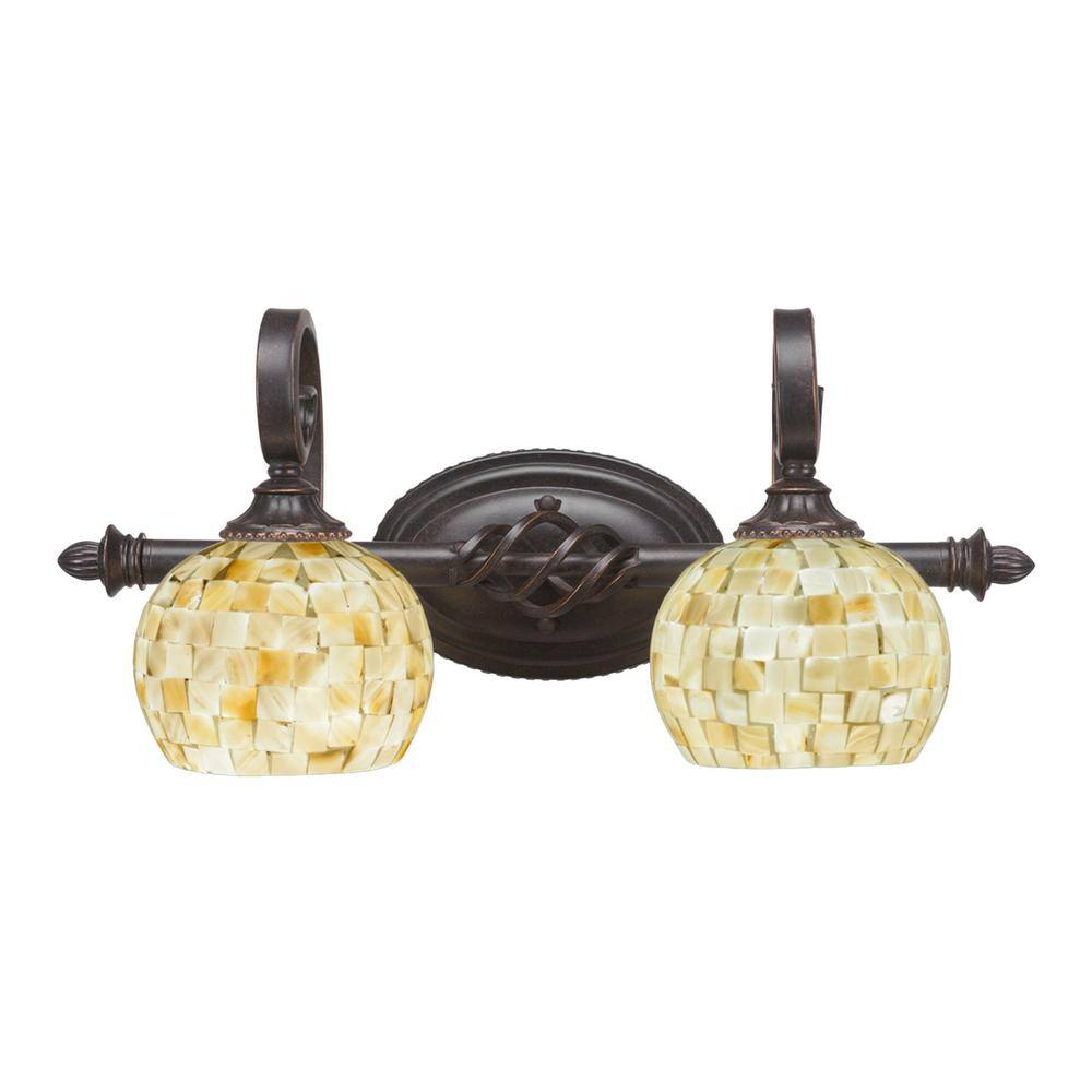 Lighting Theory Bridgewater 20.75 in. 2-Light Dark Granite Vanity Light ...