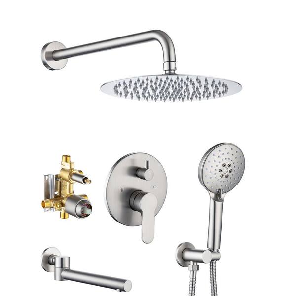 Staykiwi Single Handle 3 Spray Patterns Tub And Shower Faucet 2 5 Gpm