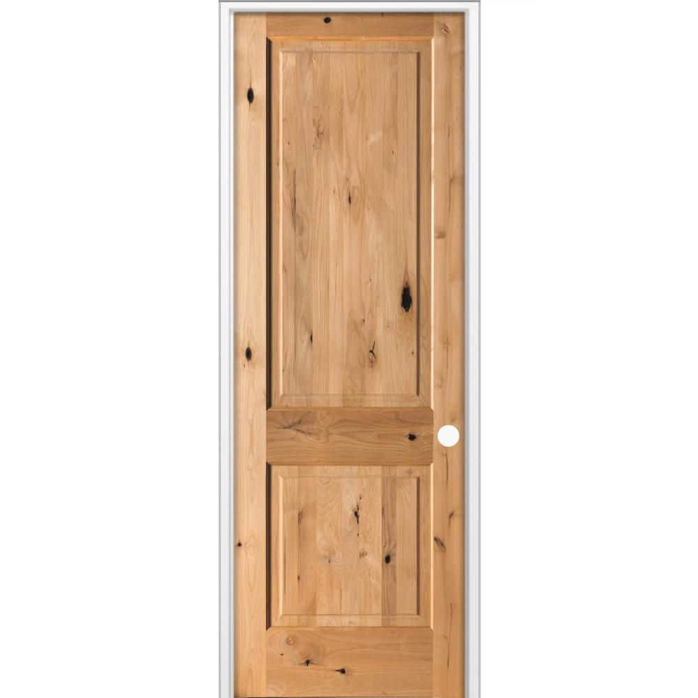 Reviews for Krosswood Doors 32 in. x 96 in. Rustic Knotty Alder 2 Panel ...