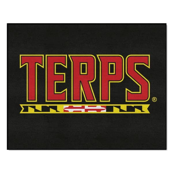FANMATS Maryland Terrapins Black 3 ft. x 4 ft. All-Star Area Rug 36676 ...