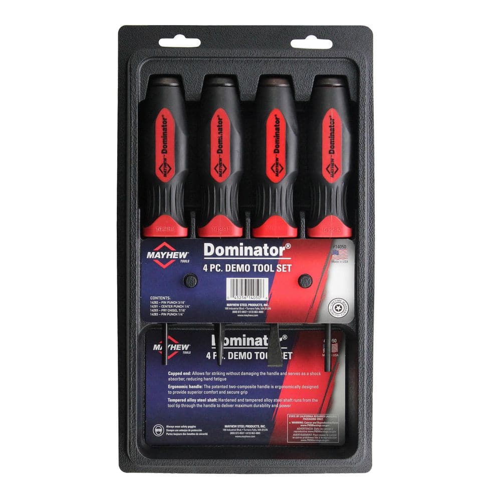 Dominator Punch and Chisel Demo Tool Set, (4-Piece) 14050 - The Home Depot