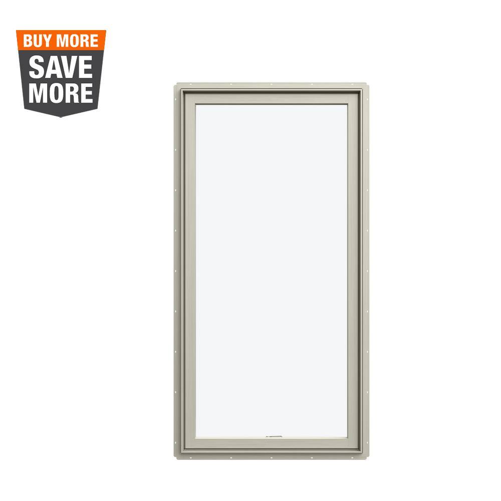 JELD-WEN 36 in. x 72 in. W-5500 Right-Hand Casement Wood Clad Window ...