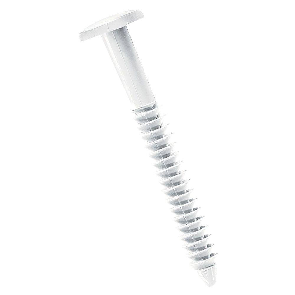 Builders Edge 001 White Easy Lok Fasteners (12-Pack) 050010012001 - The ...