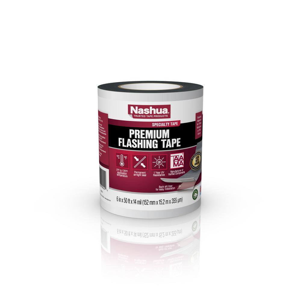 Nashua Tape 6 in. x 50 ft. Premium Flashing Tape in Grey 1789980 - The ...