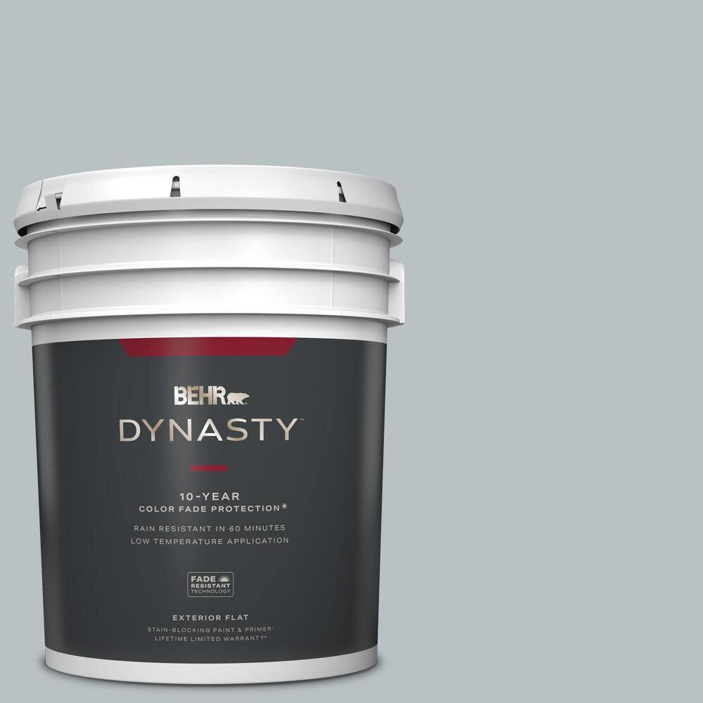 BEHR DYNASTY 5 gal. #MQ5-31 Distant Star Flat Exterior Stain-Blocking ...
