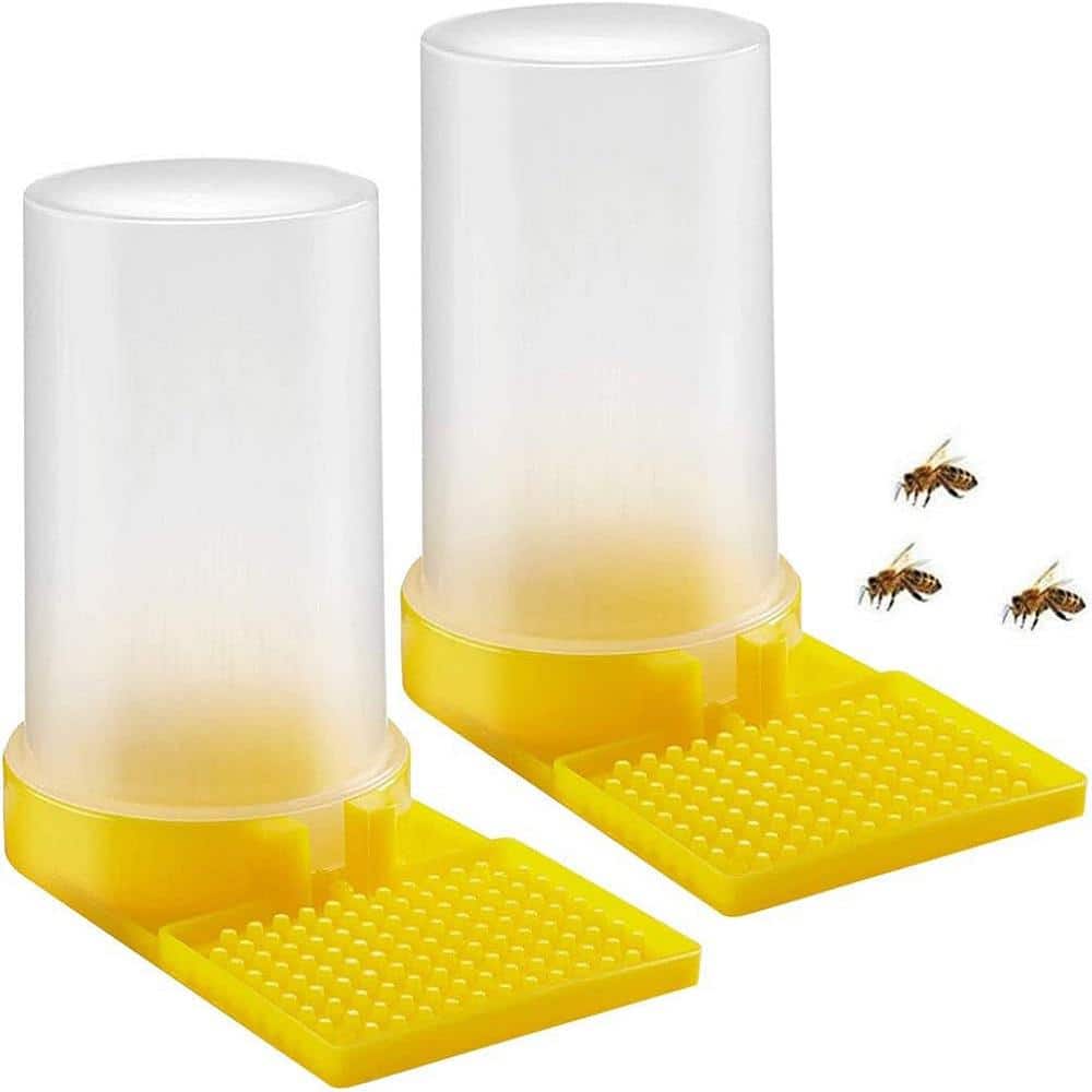 2 Pack Bee Water Feeder Beehive Bee Feeder Beekeeping Water Dispenser ...