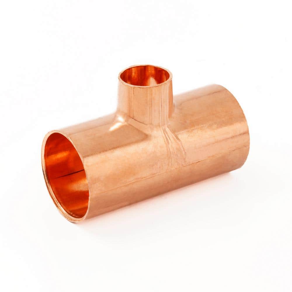 Everbilt 1 in. x 1 in. x 1/2 in. Copper Pressure Cup x Cup x Cup ...