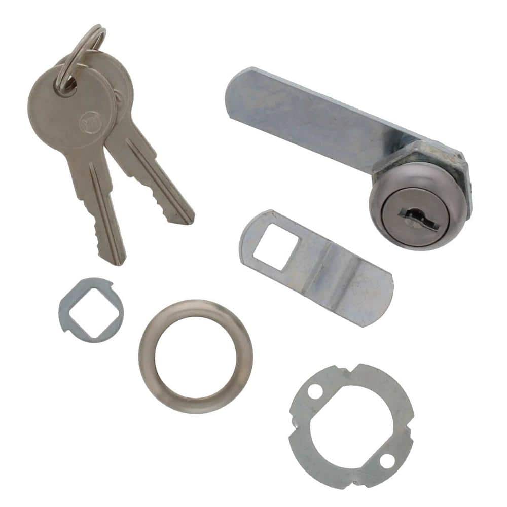 ULTRA HARDWARE 5/8 in. Nickel Disc Tumbler Cam Lock 135070 - The Home Depot