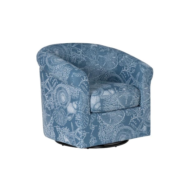 Blue and white swivel chair store