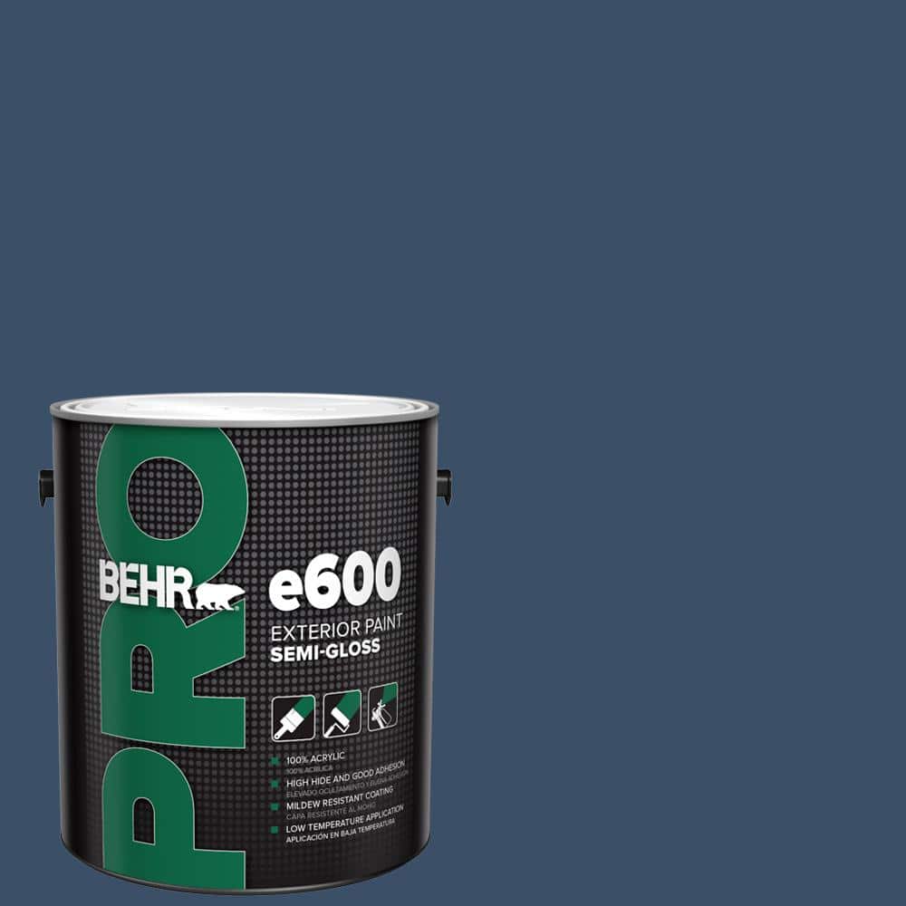 BEHR PRO 1 gal. #M510-7 Inked Semi-Gloss Acrylic Exterior Paint PR67301 ...