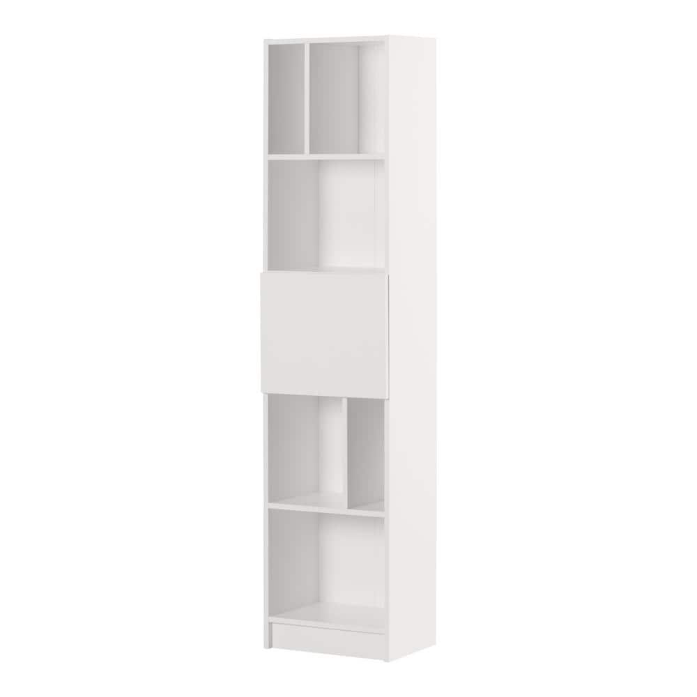 South Shore Olea Pure White 71.5 in. Accent Cabinet Office Storage with ...