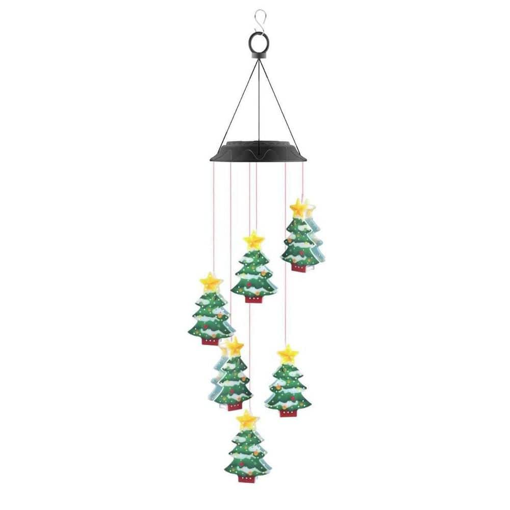 OGETFUUR Christmas Outdoor Plastic Solar LED Light Hanging Christmas ...